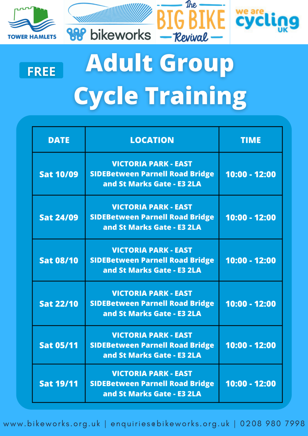 Adult Group Cycle Training | Bikeworks CIC